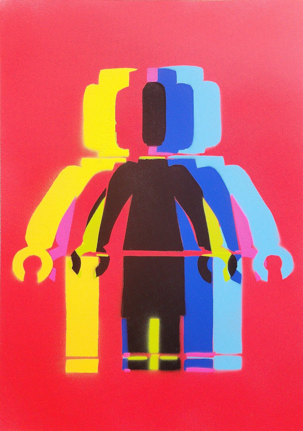 Lego rgb rouge by Wawapod (2022) : Painting Spray Paint on Paper ...