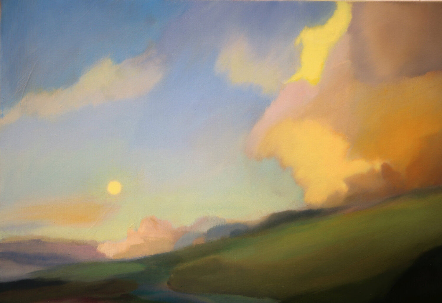 Moonrise Over Iroshizuku Park by Jeffrey Beauchamp (2021) : Painting ...