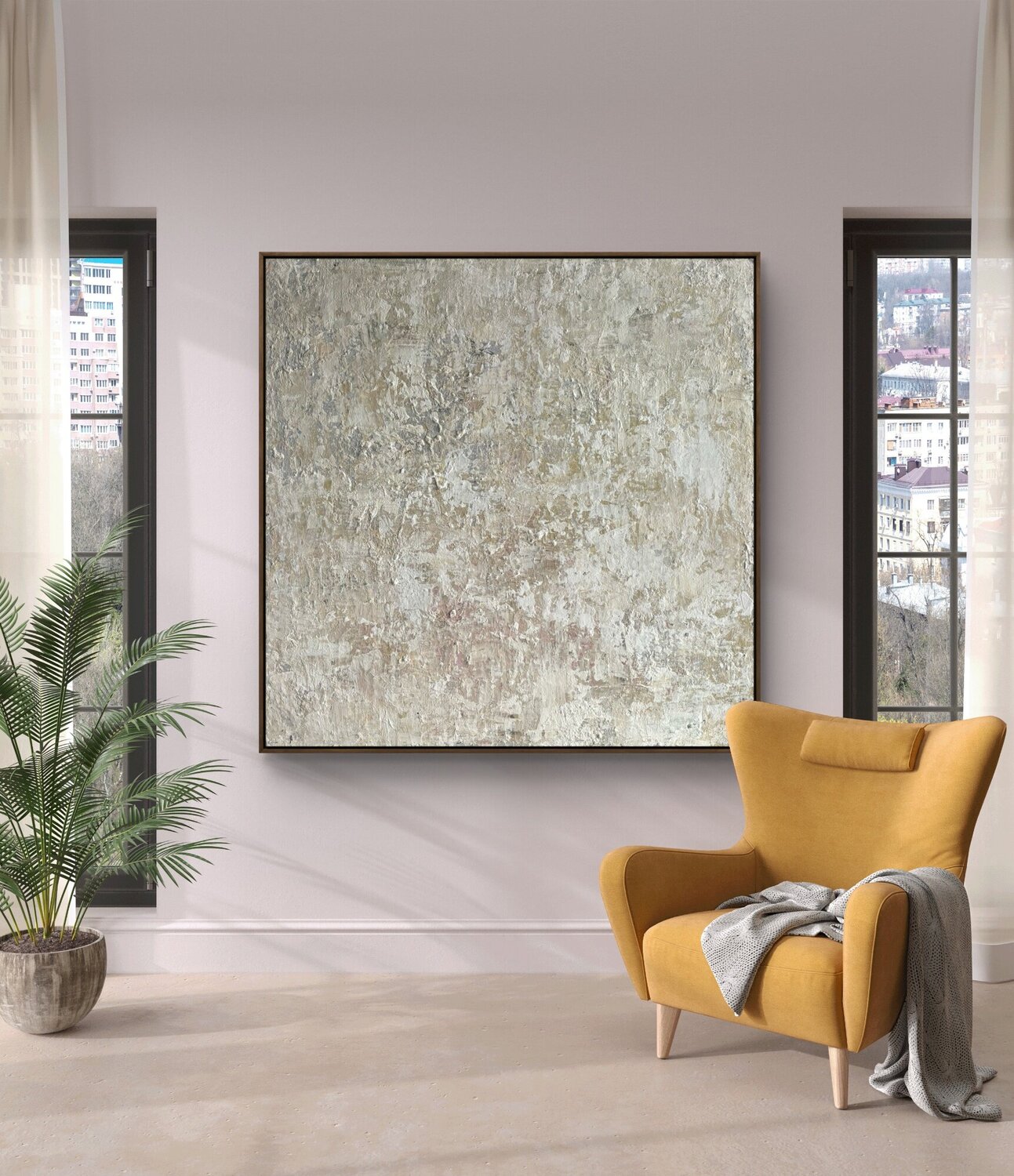 Square wall by STEFANIA GAGLIARDI (2025) : Painting Acrylic, Chalk on ...
