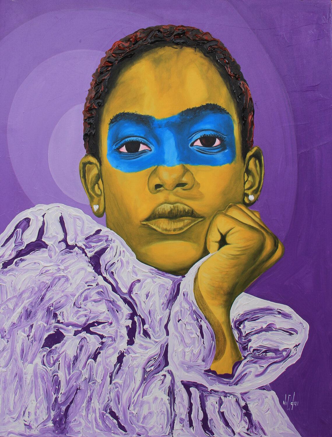 Clothed in Circles by Theophilus Tetteh (2023) : Painting Acrylic on ...