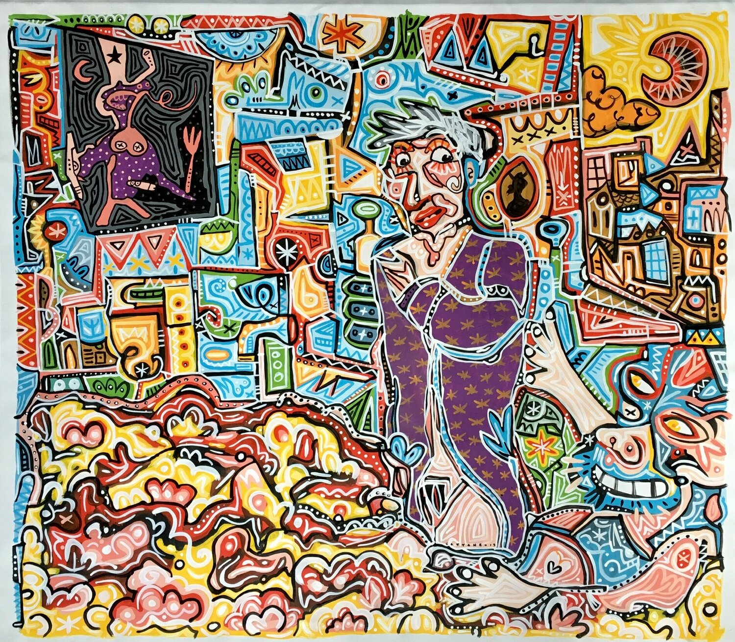 Le désir by Stéphane Cattaneo (2019) : Painting Acrylic on Canvas ...