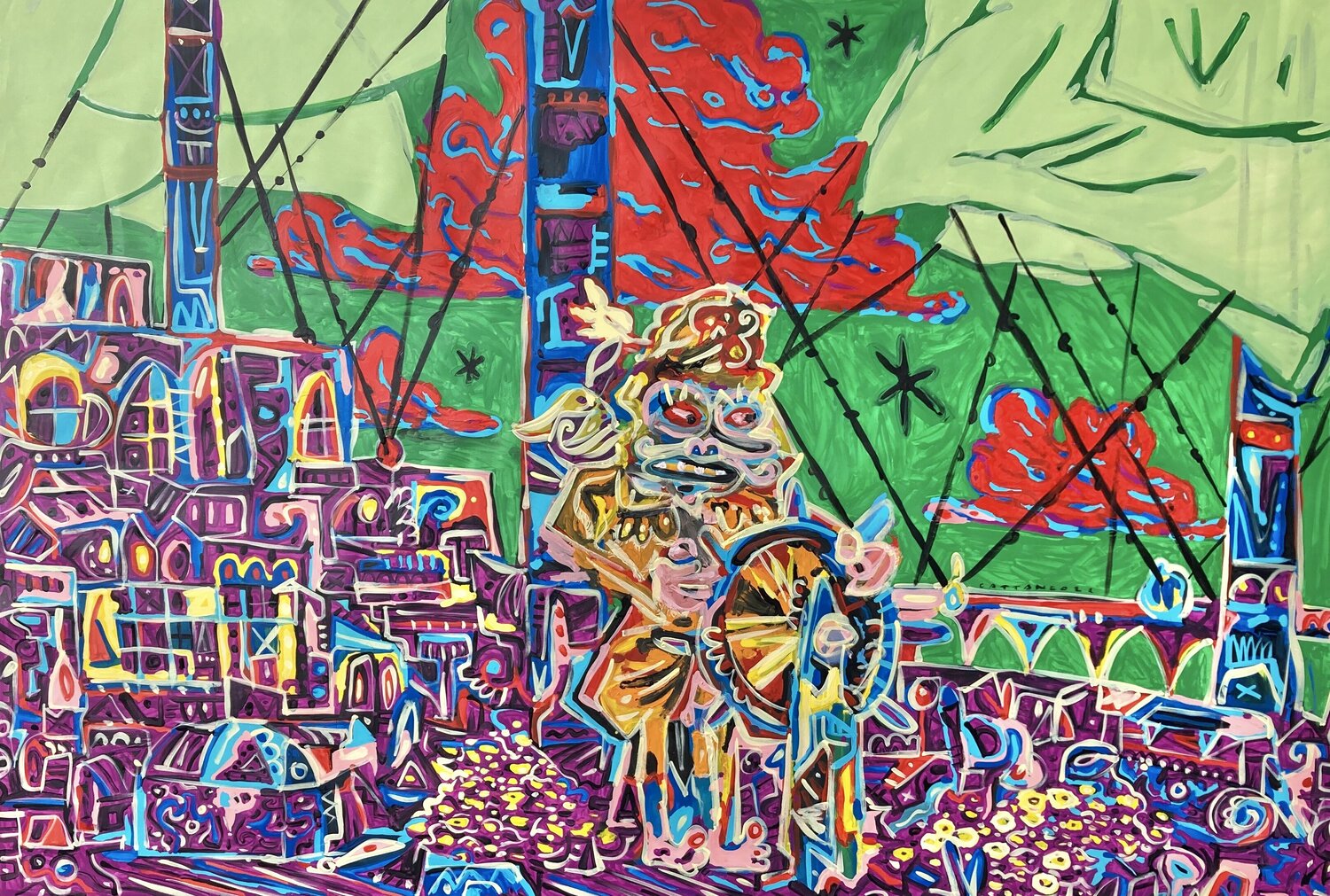 La bonne étoile by Stéphane Cattaneo (2022) : Painting Acrylic on ...