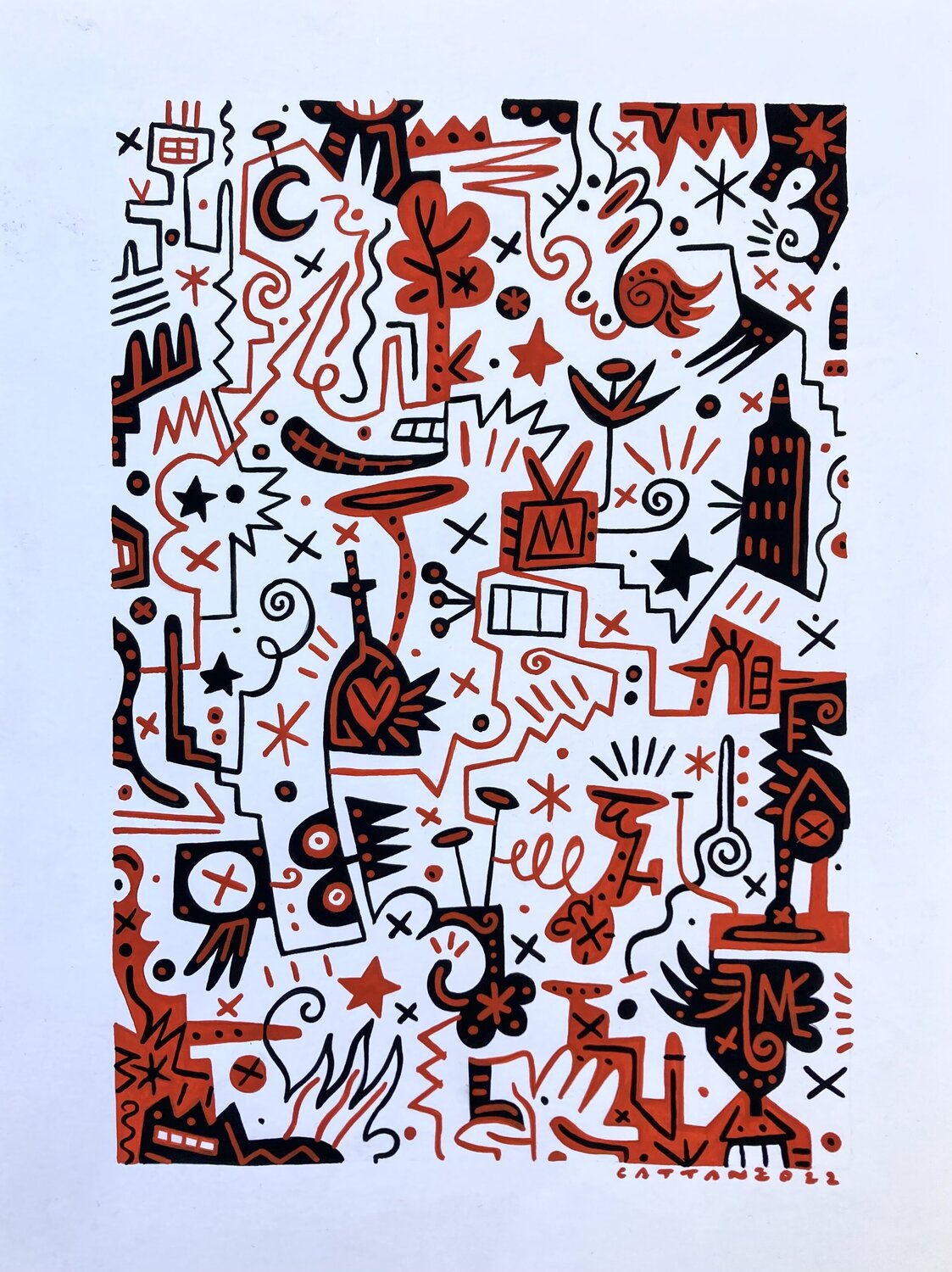 Souvenir de demain by Stéphane Cattaneo (2022) : Work on Paper Gouache ...