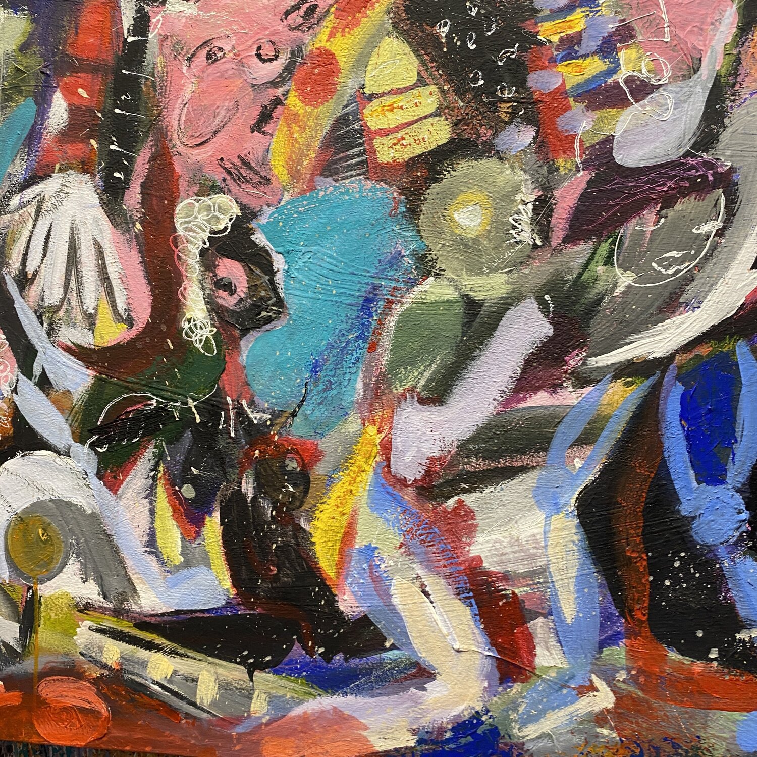 Fiesta by Anthony Abou Jaoudé (2023) : Painting Acrylic, Watercolor on Canvas - Singulart