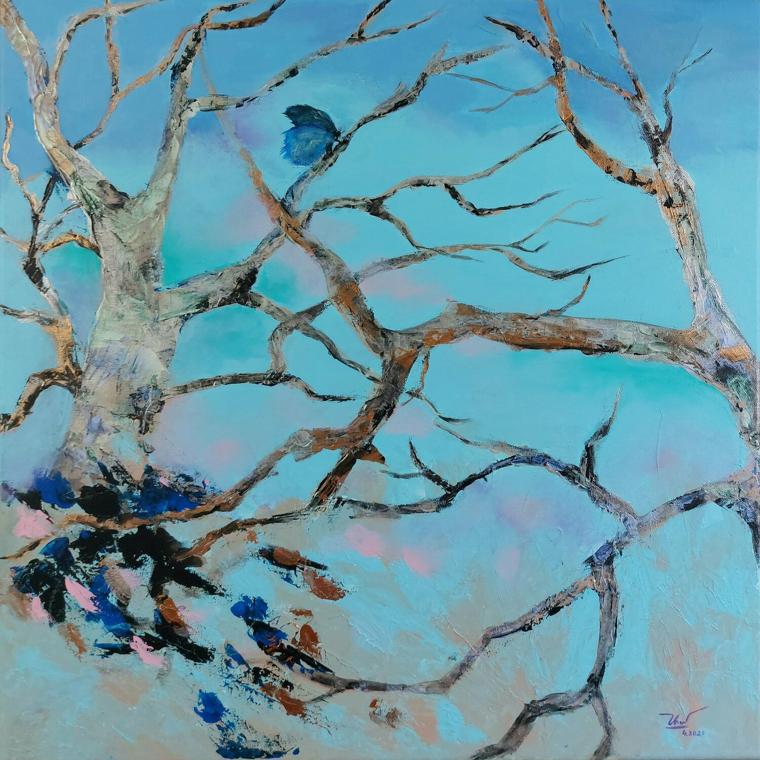 Enchanted Forest I by Thu Nguyen (2021) : Painting Acrylic on Canvas ...