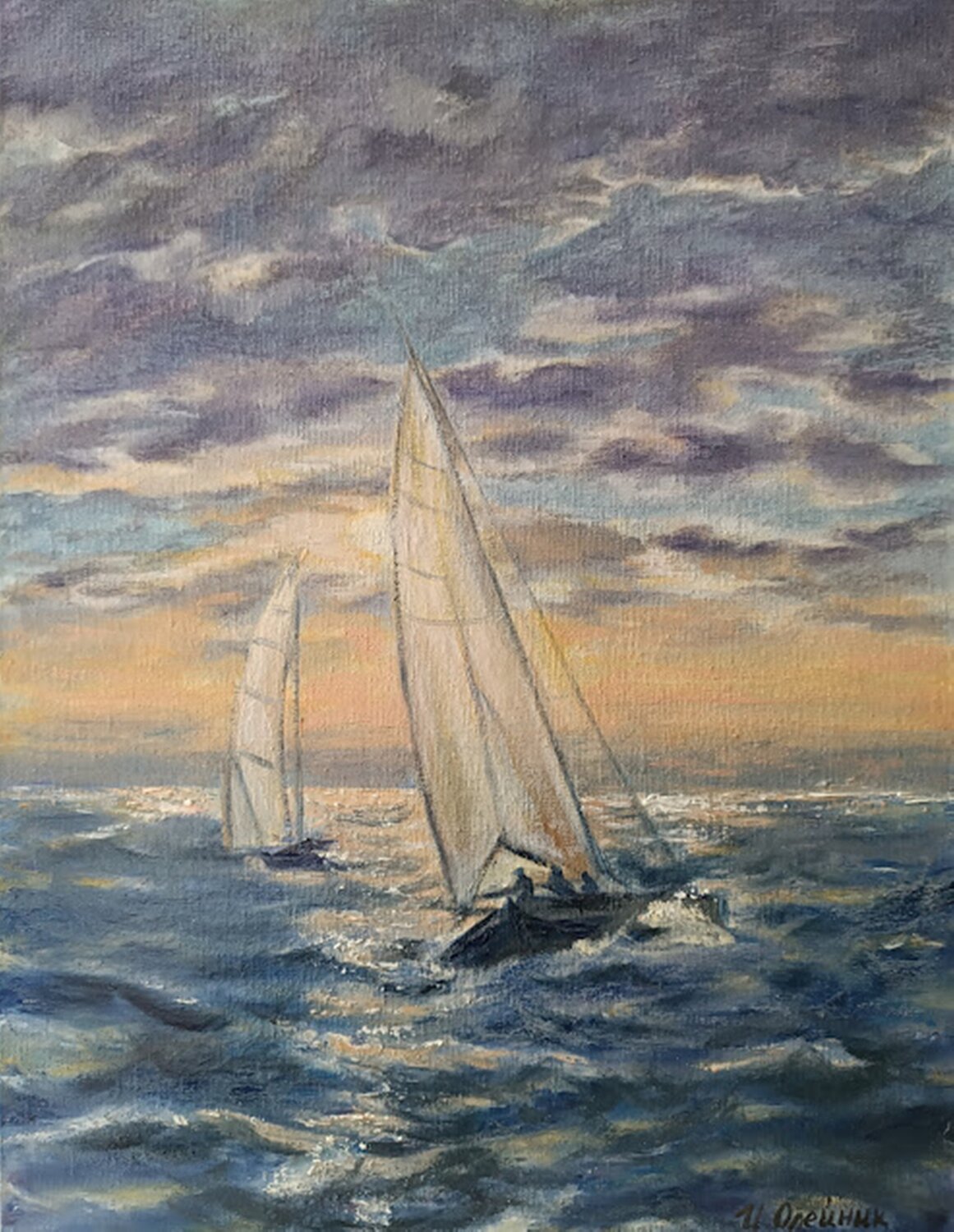 Sailboat Sunset Paintings