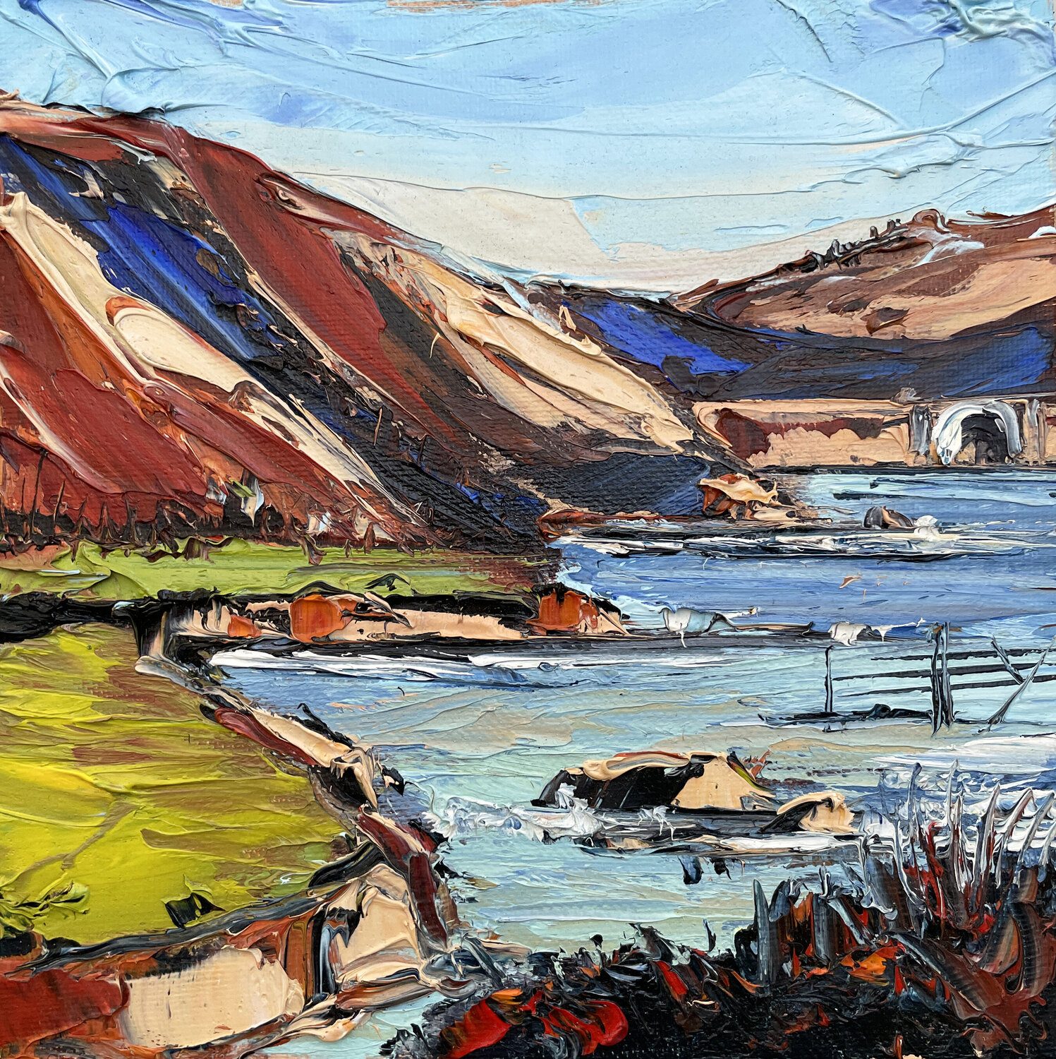 Rocky Point in Big Sur California by Lisa Elley (2022) : Painting Oil ...