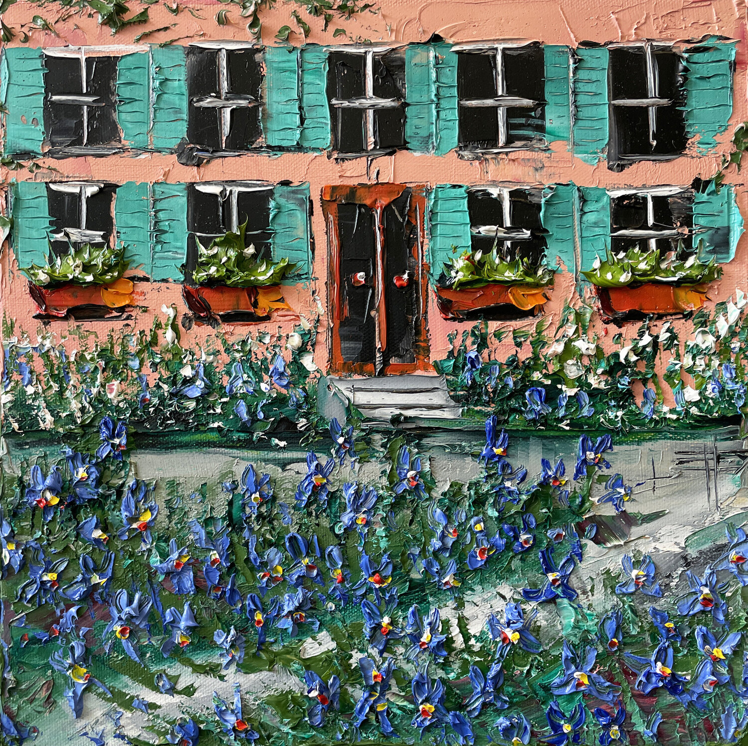 At Home With Monet von Lisa Elley (2022): Malerei Öl auf Leinwand ...