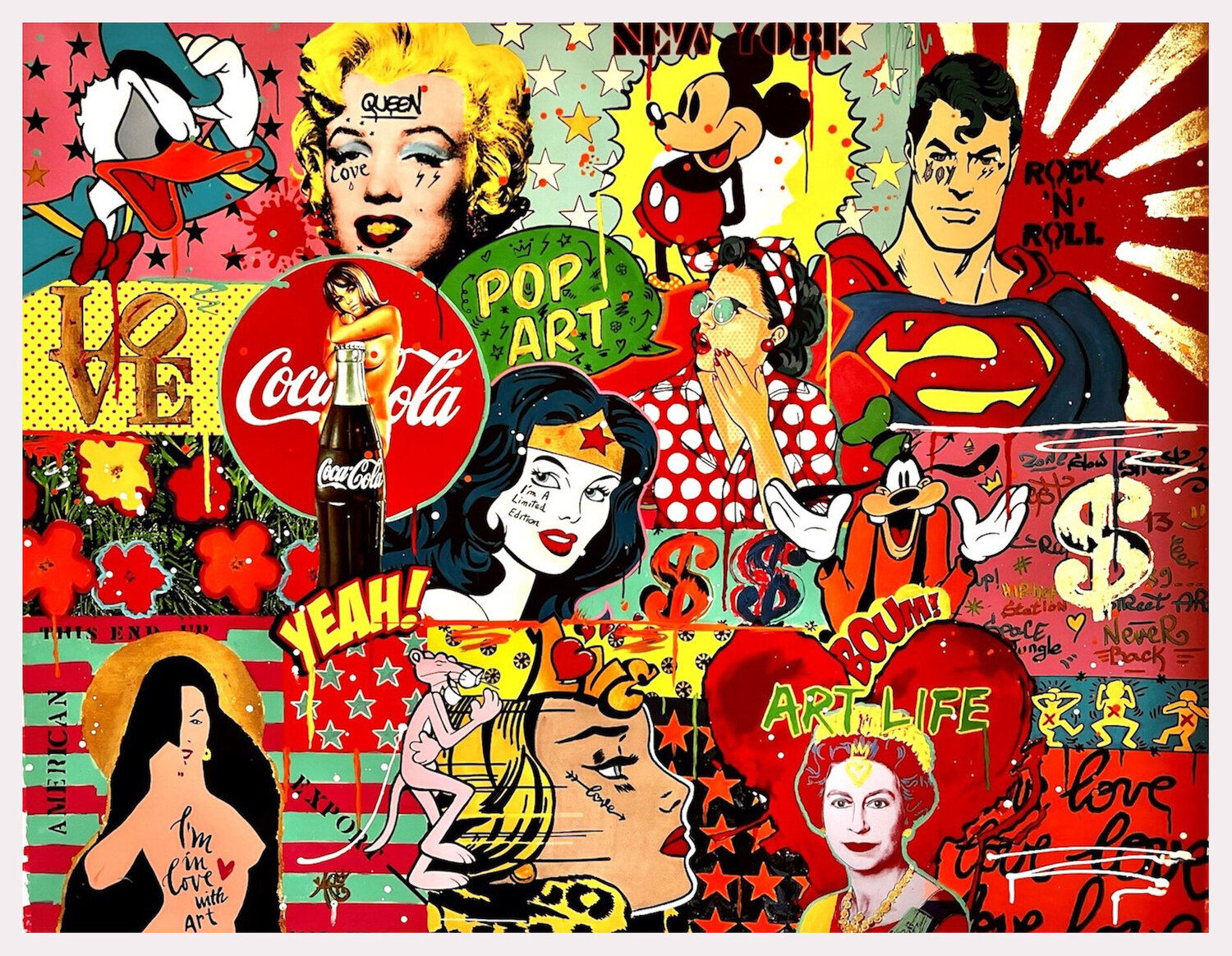 POP ART LIFE by jo y posso (2024) : Painting Acrylic, Graffiti on Canvas - Singulart