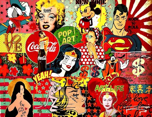 POP ART LIFE by jo y posso (2023) : Painting Acrylic, Graffiti on ...