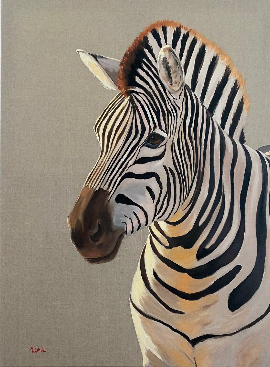 Zebra Head Painting