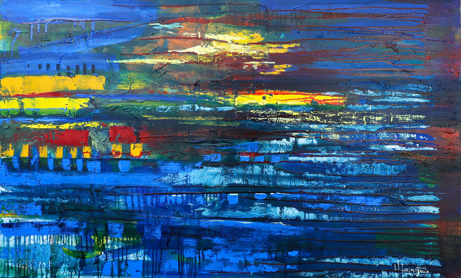 Crimson Horizons by Mariam Dashtoyan (2024) : Painting Oil on Canvas ...