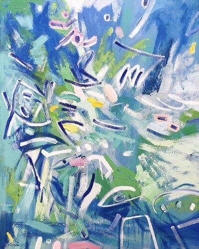 Blue melody de Tung Duc Pham (2024): Pintura Acrílico en Lienzo - Singulart