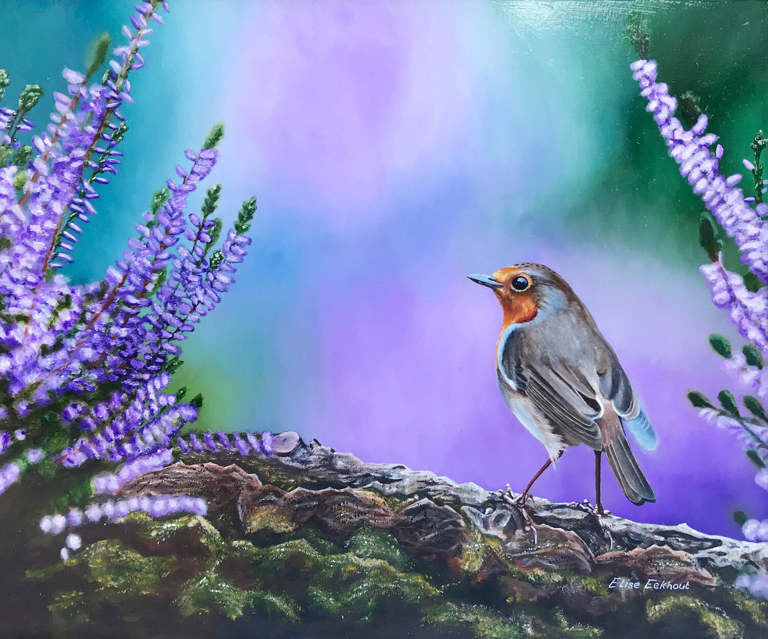 Red Robin by Elise Eekhout (2016) : Painting Oil on Wood - Singulart