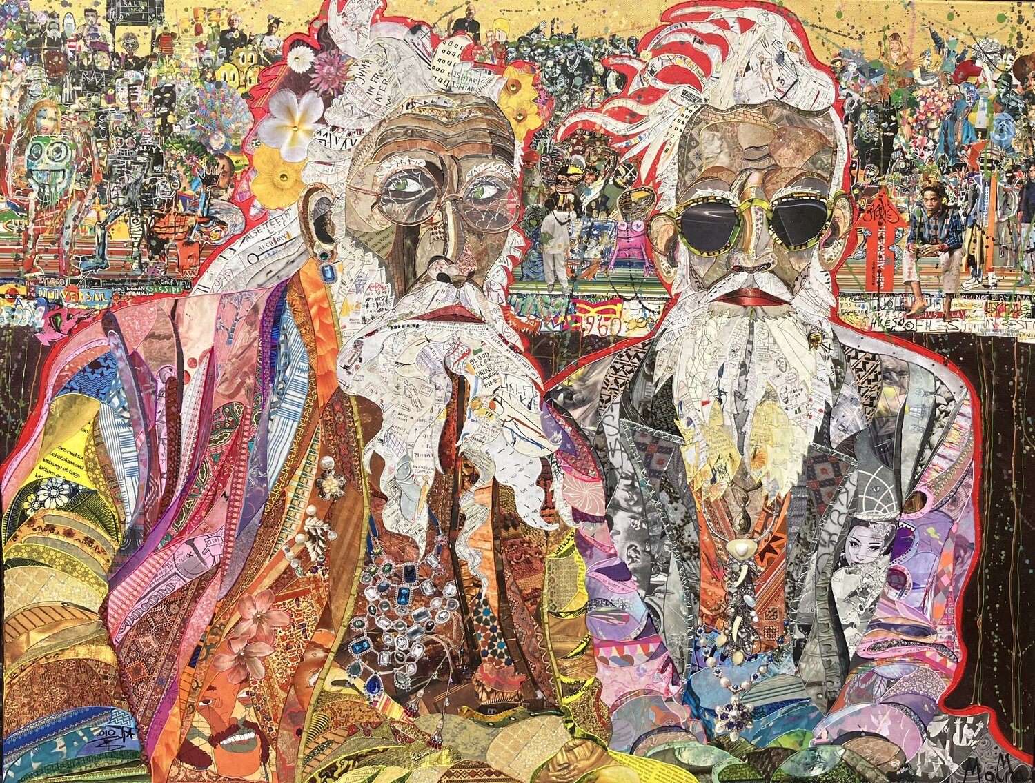 The Wise by Moira McAinsh (2024) : Painting Acrylic, Collage on Canvas ...