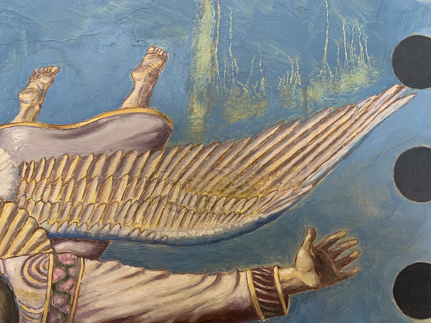Giotto Angel with Circles by Tony Geiger (2021) : Painting Oil on Wood ...