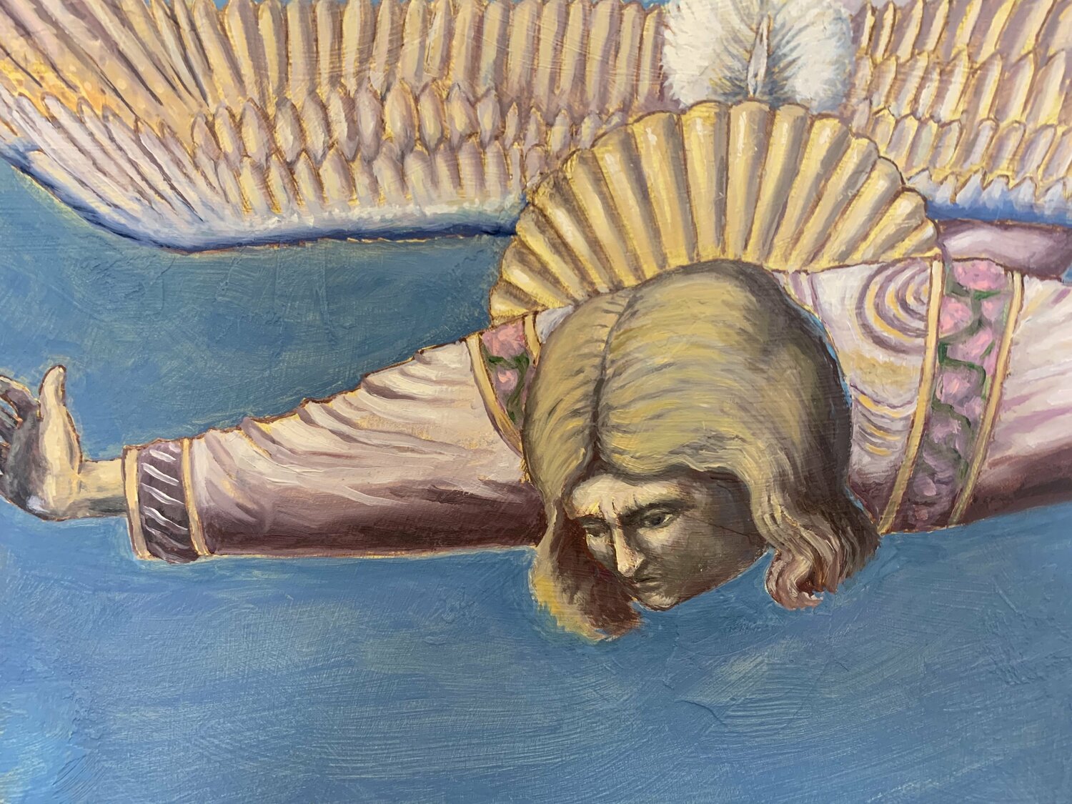 Giotto Angel with Circles by Tony Geiger (2021) : Painting Oil on Wood ...
