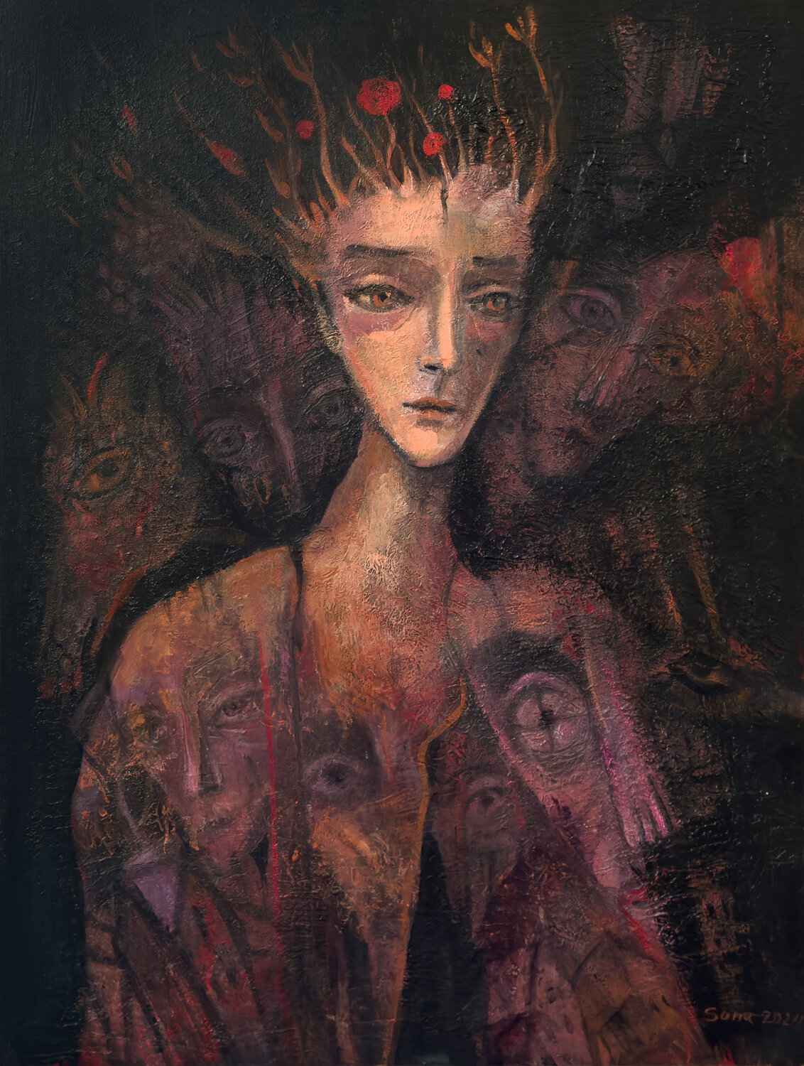 I AM by Sona Babajanyan (2024) : Painting Acrylic on Wood - Singulart