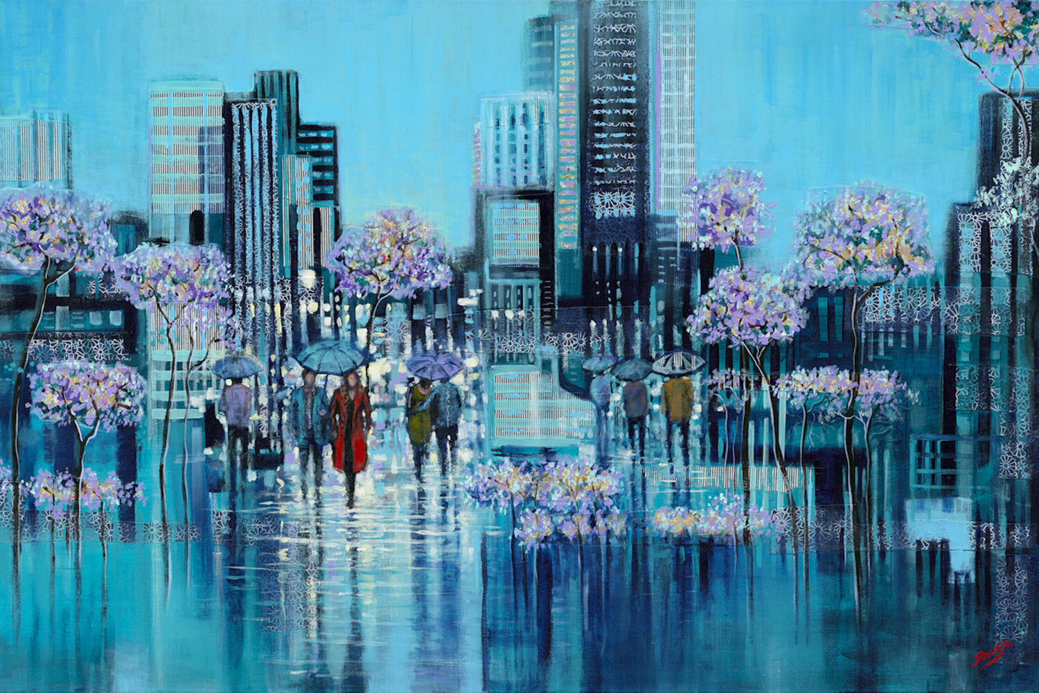 Mystic Moments by Shazia Imran (2021) : Other Media Acrylic, Collage on ...