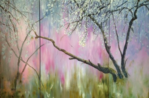 Cascading Blossom by Lizzy Forrester (2017) : Painting Oil on Canvas ...