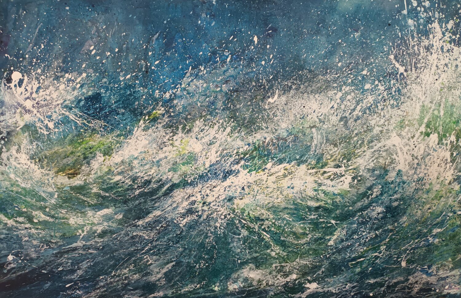 Storm 8 by Wim Van De Wege (2025) : Painting Acrylic, Oil on Wood ...