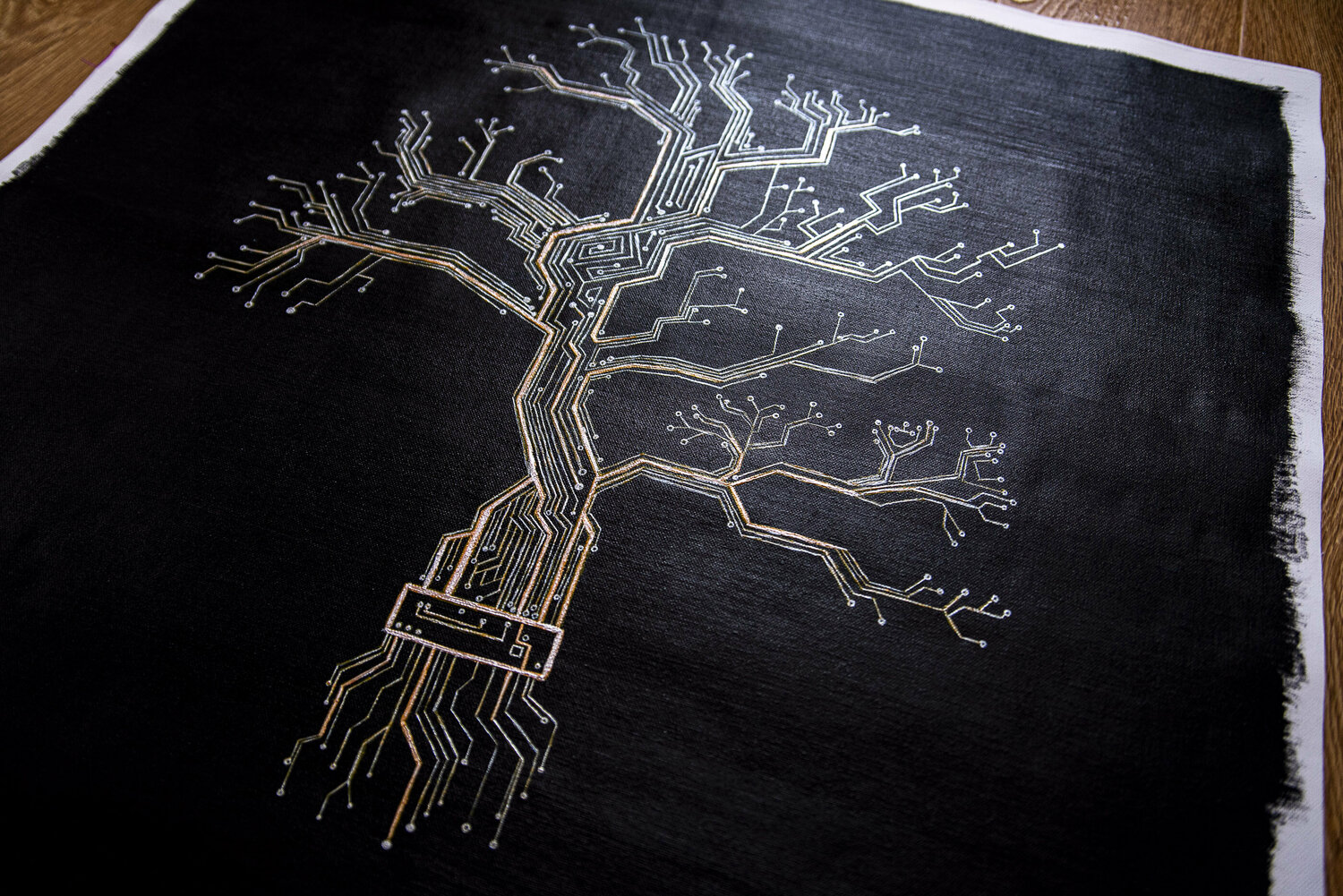 THE ANDROID ECOSYSTEM. TREE - conceptual tree on black background ...