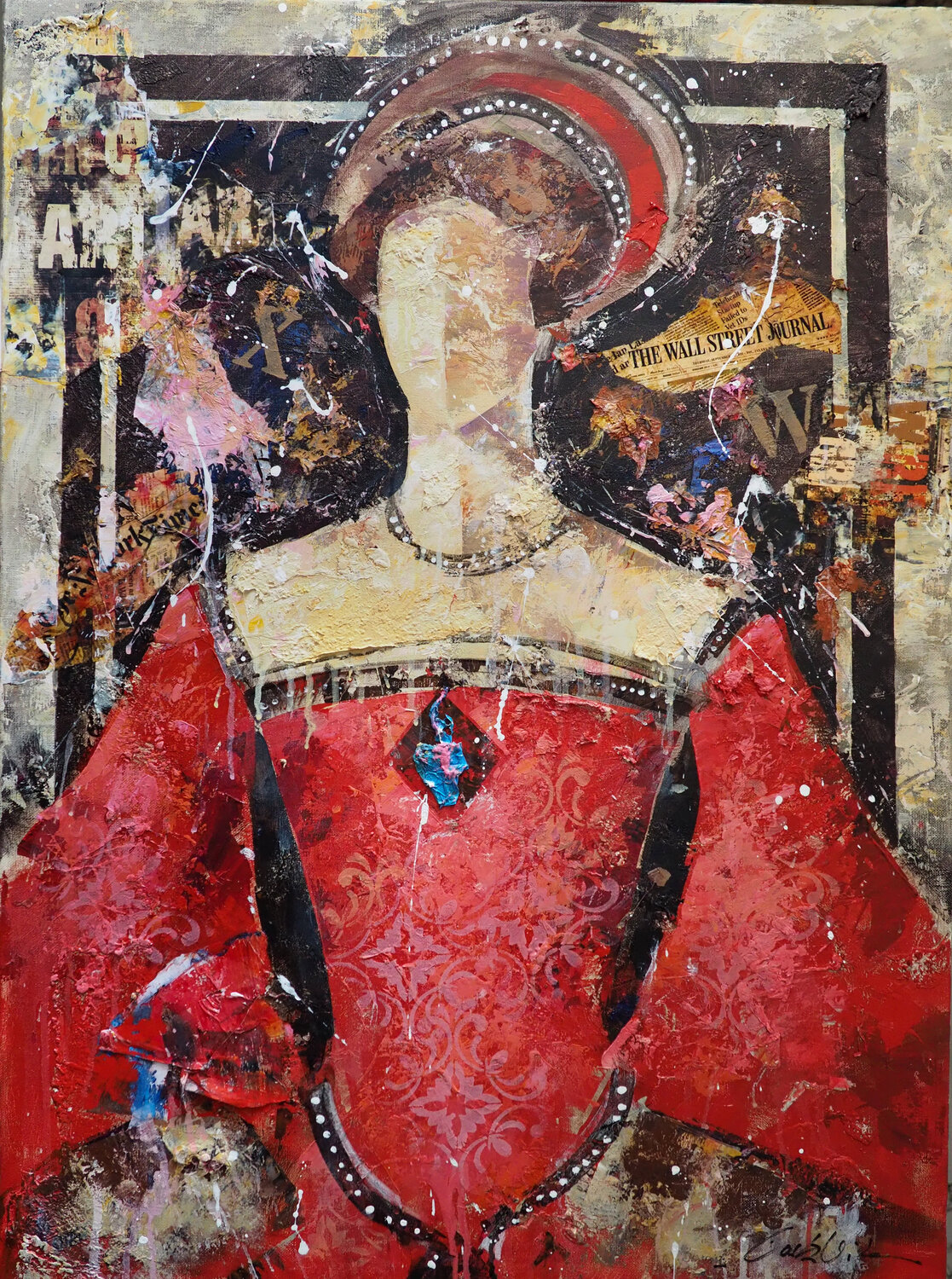 Dma en rojo by Josep Costa Vila (2022) : Painting Oil on Linen - Singulart