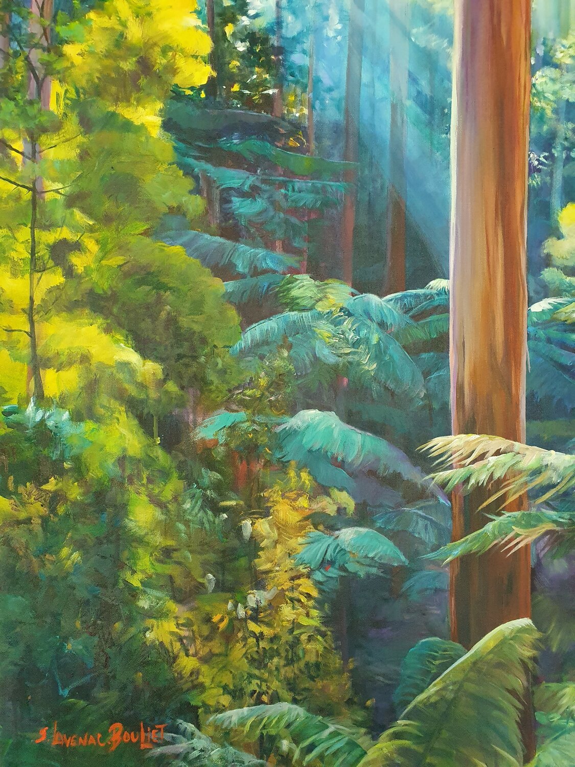 Les grands arbres by Sylvie Lavenac - Bouliet (2022) : Painting Acrylic ...