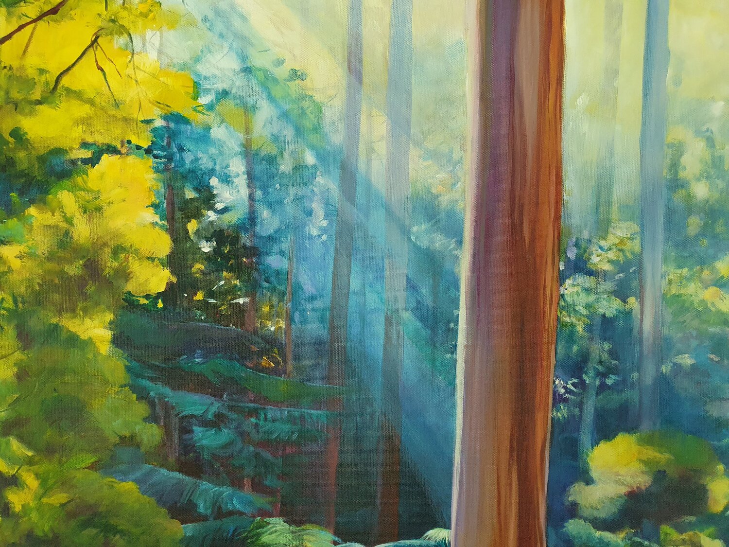 Les grands arbres by Sylvie Lavenac - Bouliet (2022) : Painting Acrylic ...