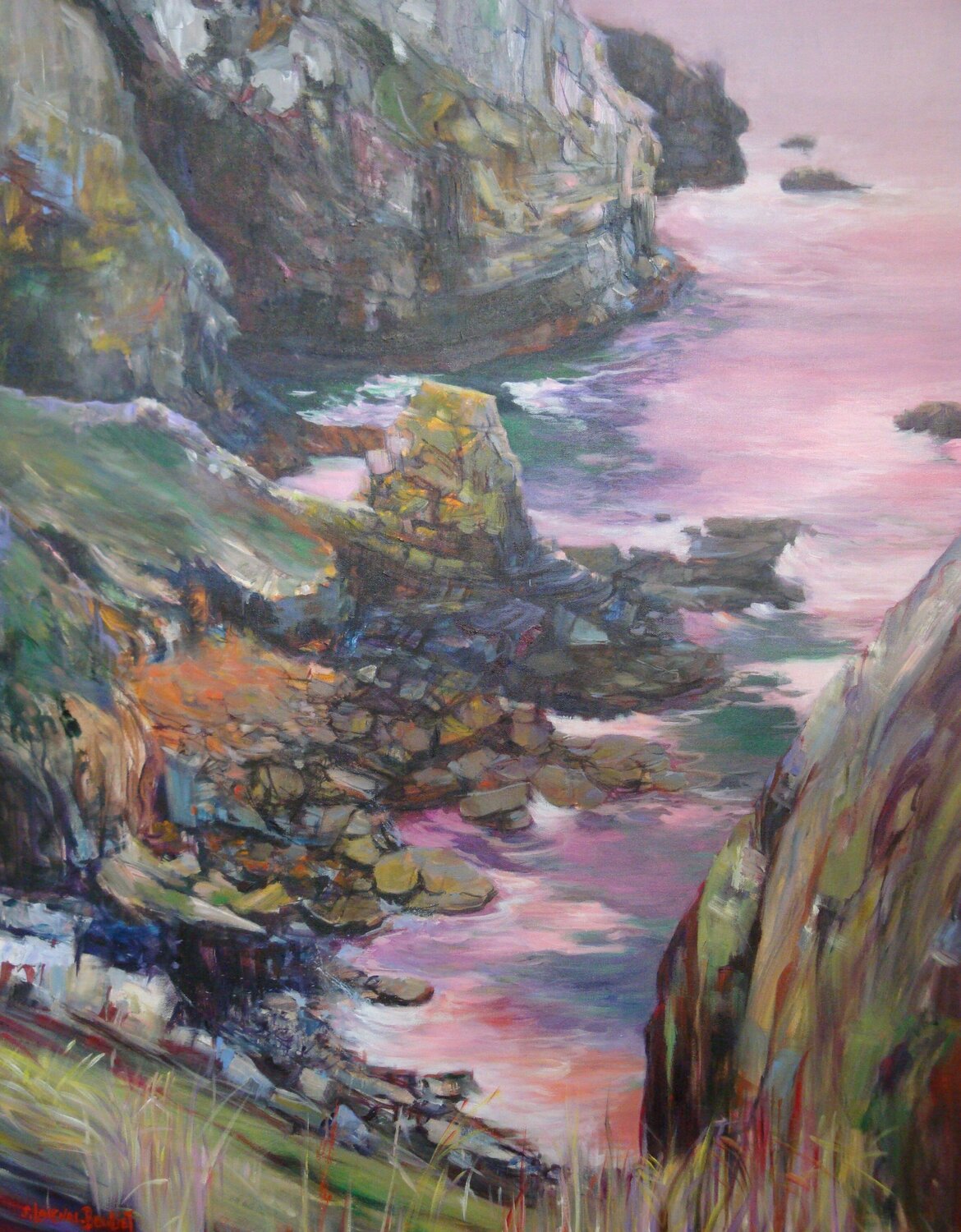 La mer était rose by Sylvie Lavenac - Bouliet (2019) : Painting Acrylic ...