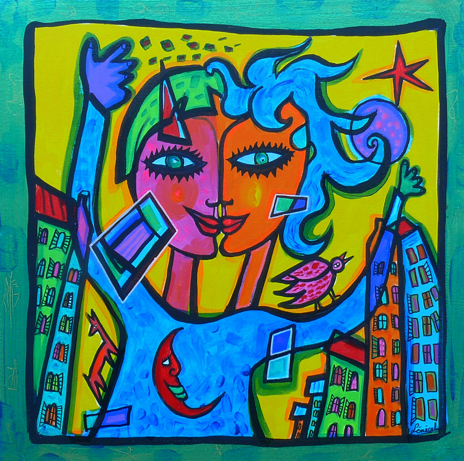 L'ETOILE ROUGE by Guy Sénécal (2020) : Painting Acrylic on Canvas ...