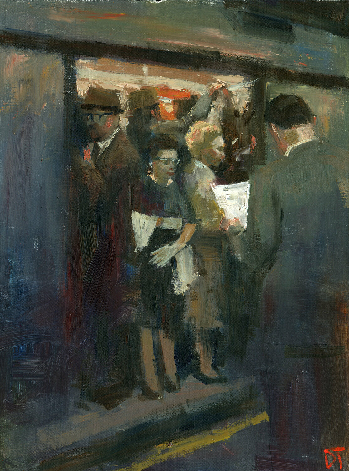 Overpeopled de Darren Thompson (2022) : Peinture Huile sur Lin - SINGULART