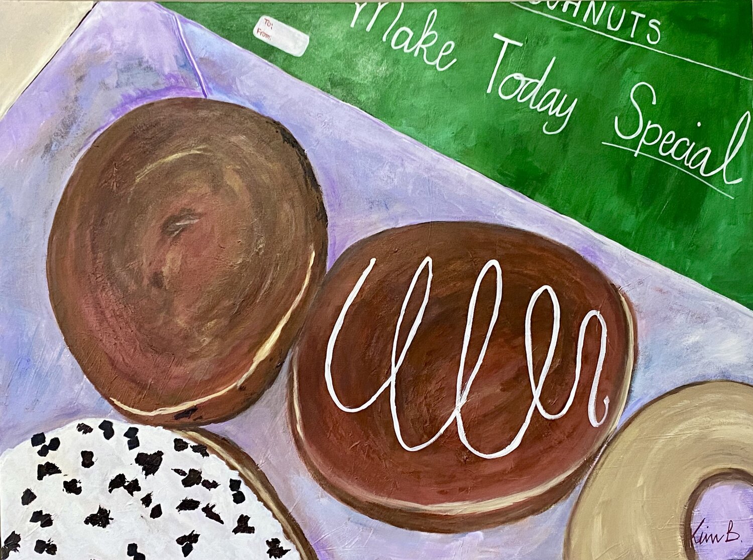 Krispy Kreme Donuts by Kim Balentine (2021) : Painting Acrylic on ...