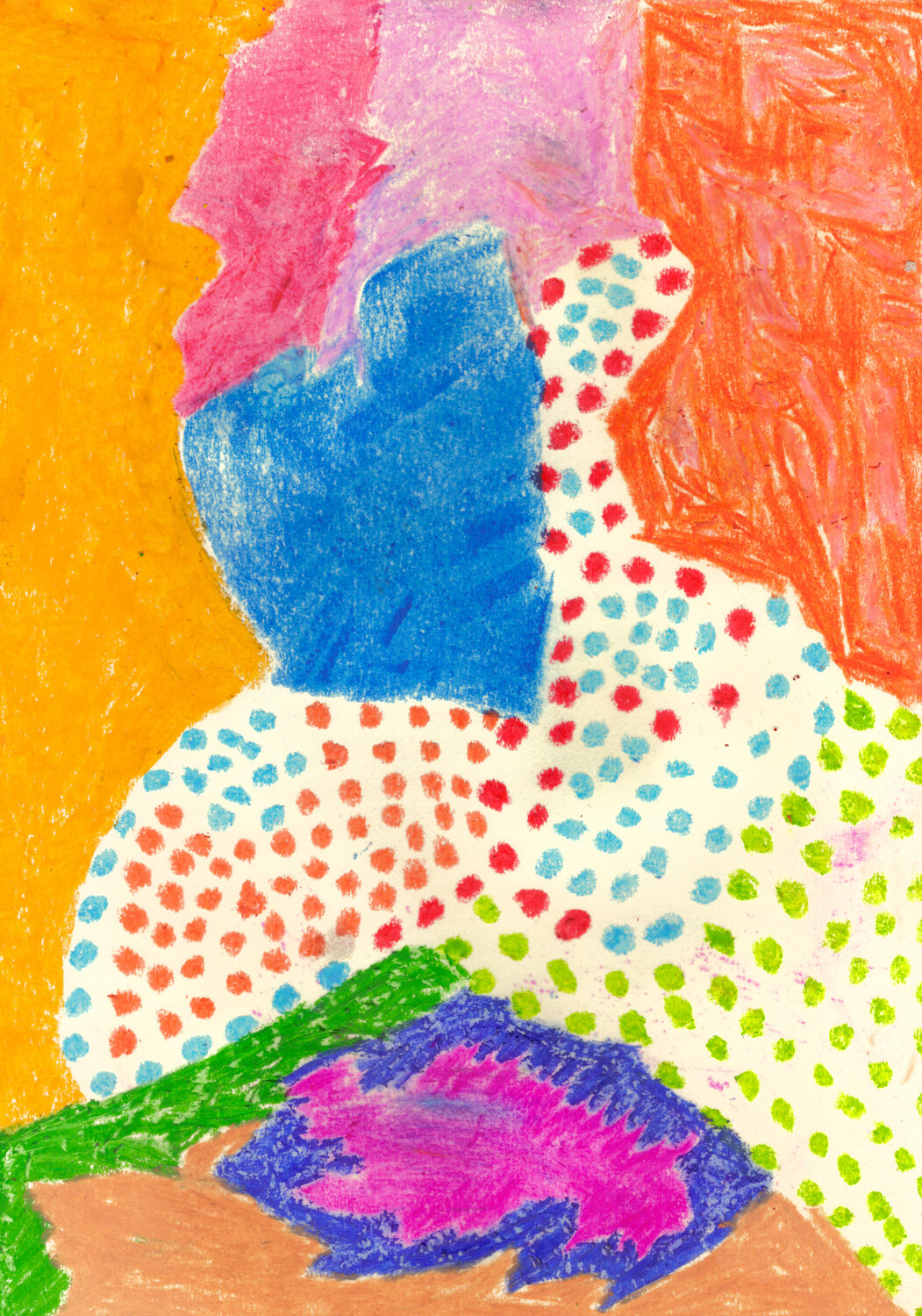 Number 16 by Evangelos Papapostolou (2022) : Work on Paper Pastel, Oil ...