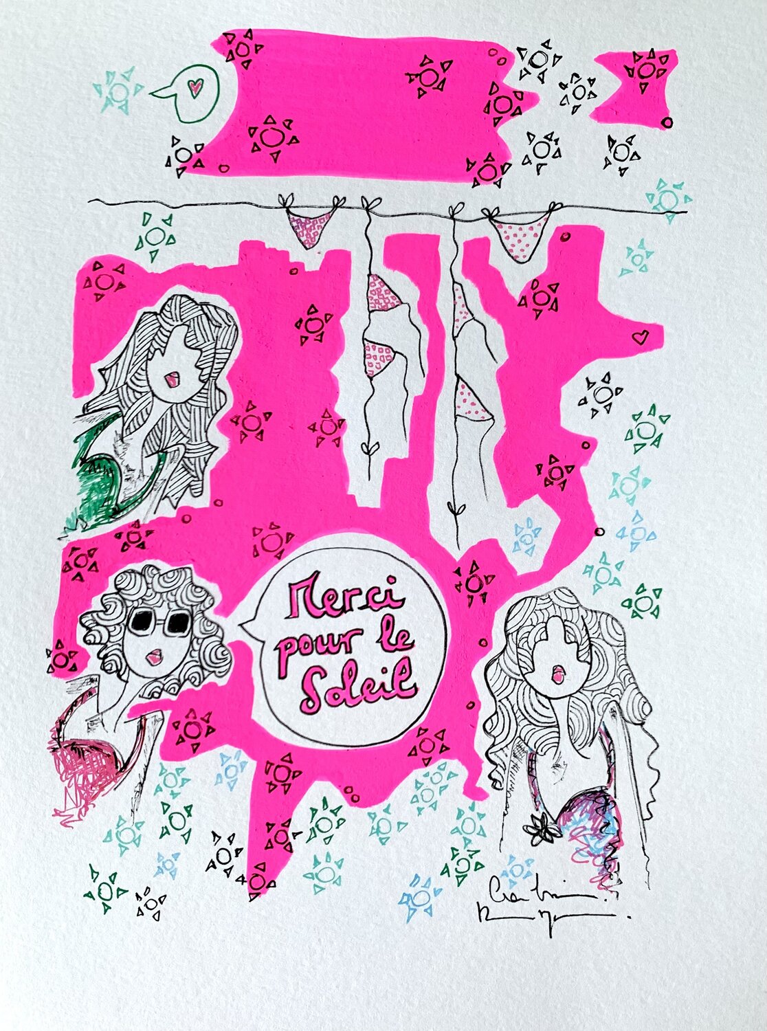 Merci pour le soleil 2024 by Caroline Montigneaux (2024) : Drawing Felt ...