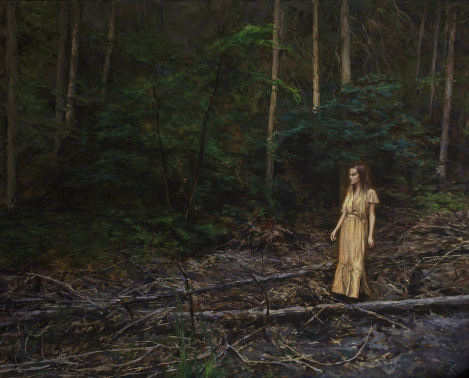 Dark Forest Painting