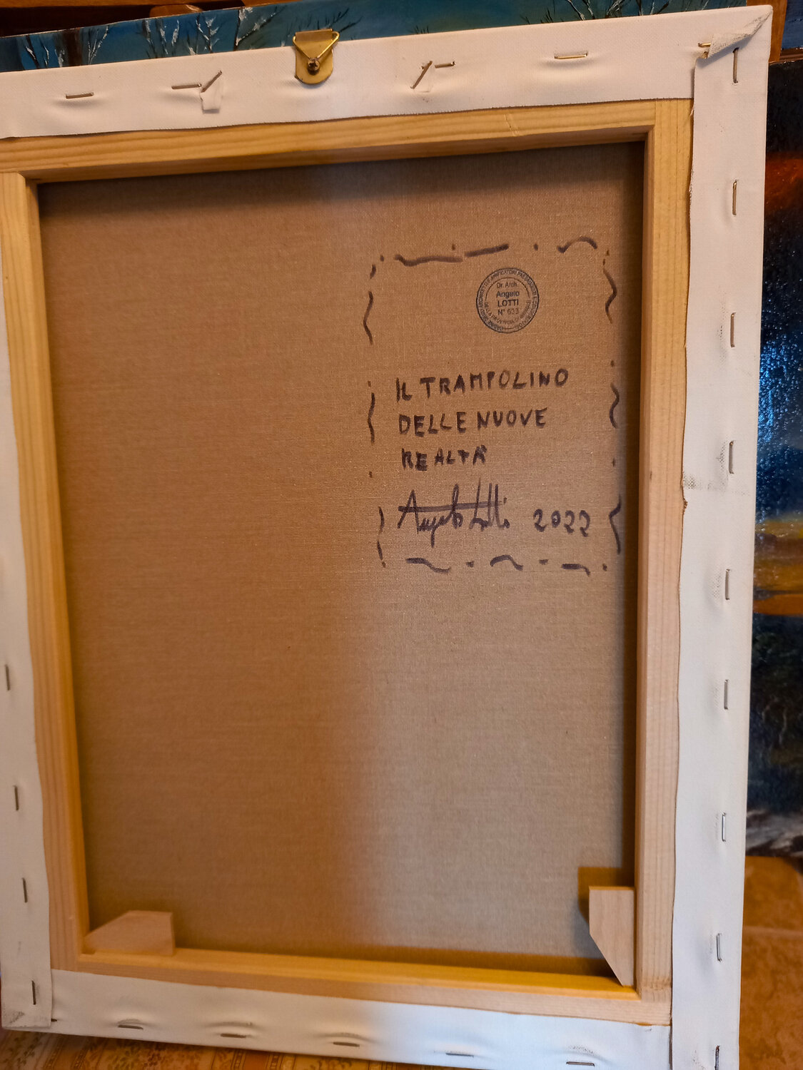 Il trampolino delle nuove realtà by Angelo Lotti (2022) : Painting Oil ...