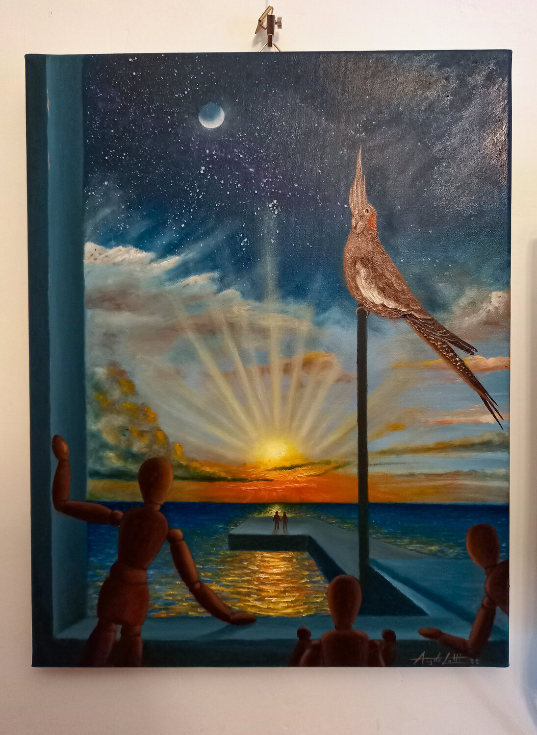 Il trampolino delle nuove realtà by Angelo Lotti (2022) : Painting Oil ...