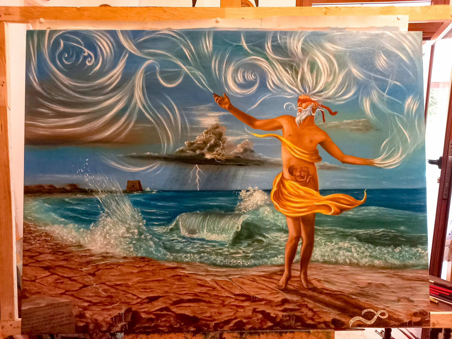 Il figlio del Vento by Angelo Lotti (2022) : Painting Oil on Canvas ...