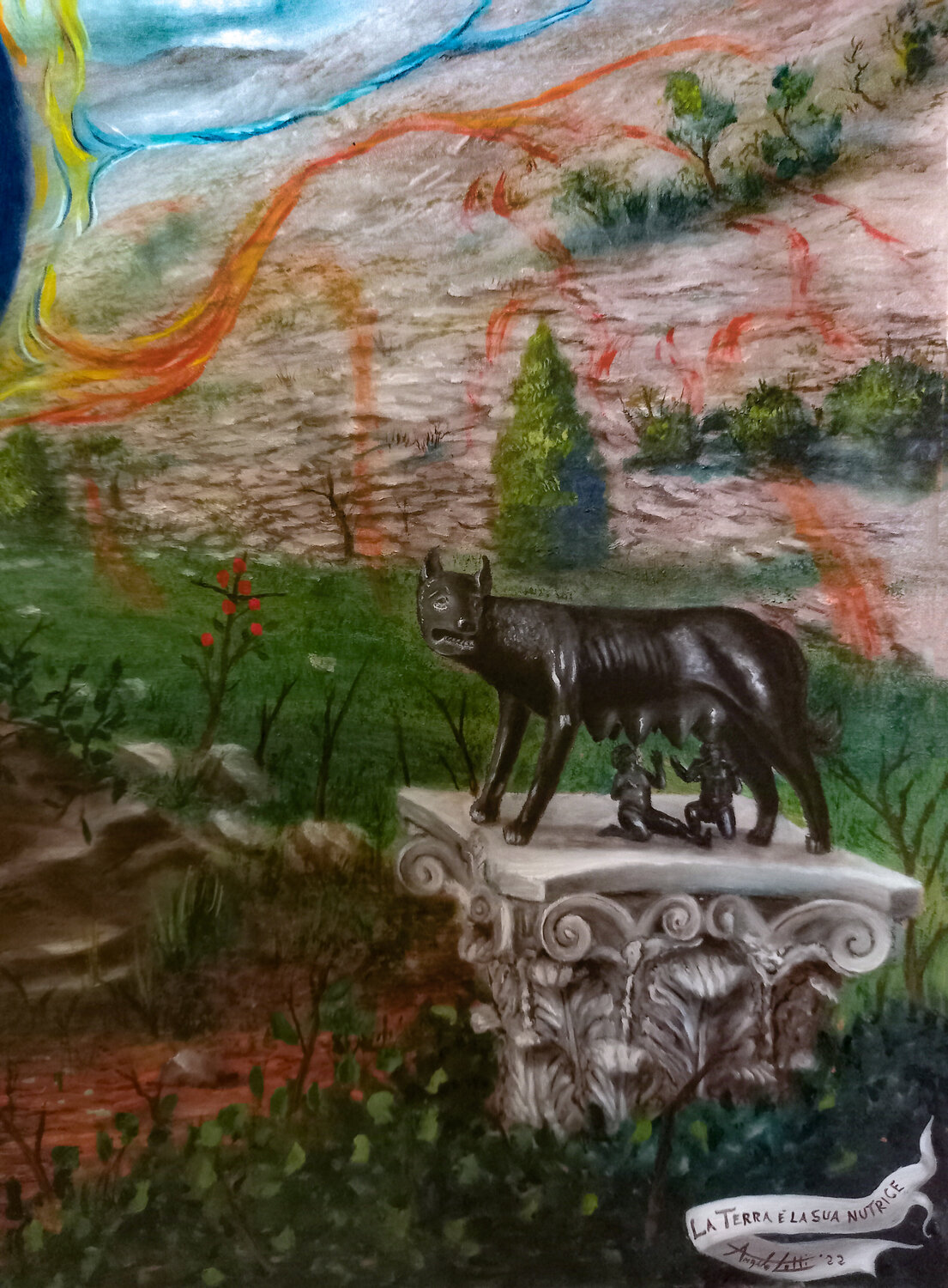 La madre cosmica by Angelo Lotti (2022) : Painting Oil on Canvas ...