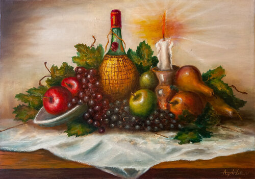 Natura Morta by Angelo Lotti (2021) : Painting Oil on Canvas - Singulart