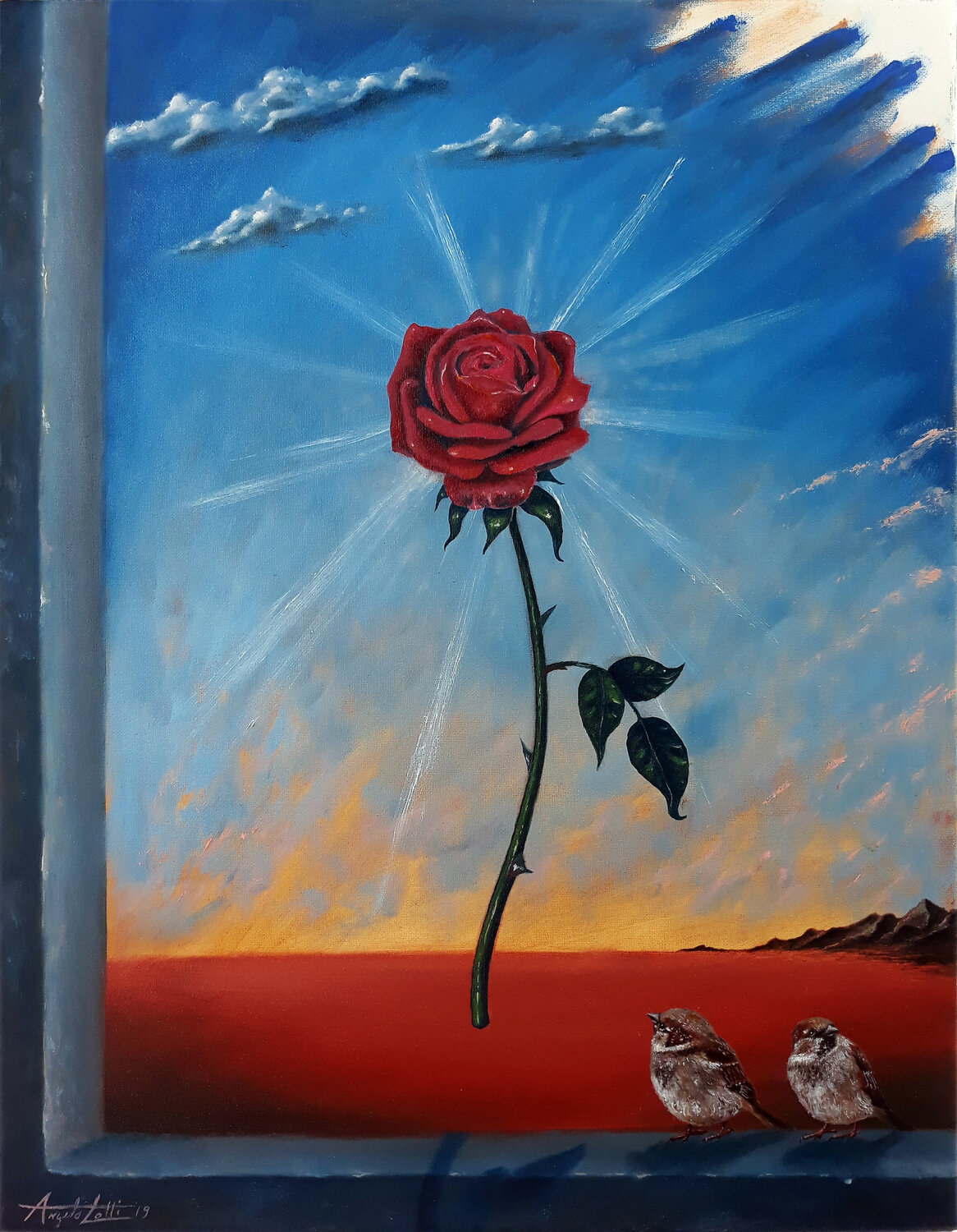 Rosa mistica by Angelo Lotti (2019) : Painting Oil on Canvas - Singulart