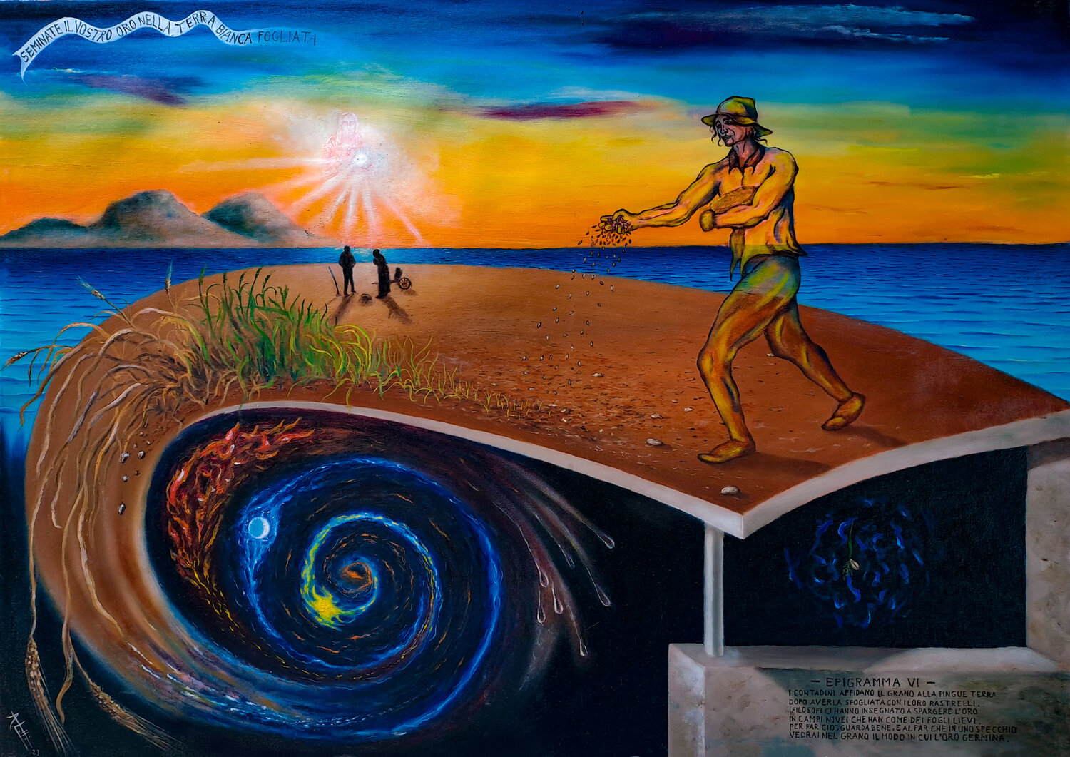 Il seminatore by Angelo Lotti (2022) : Painting Oil on Canvas - Singulart