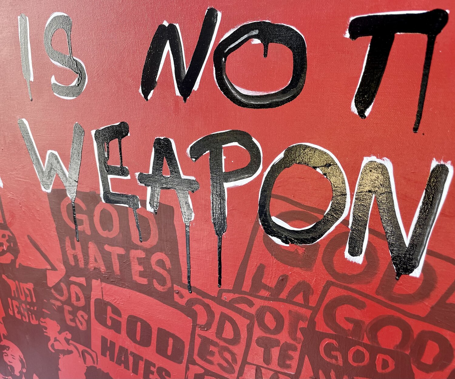 God Is Not A Weapon by Jason Prinzo (2022) : Painting Acrylic on Canvas ...