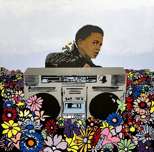 Sights & Sounds von Jason Prinzo (2023): Malerei Acryl auf Leinwand ...