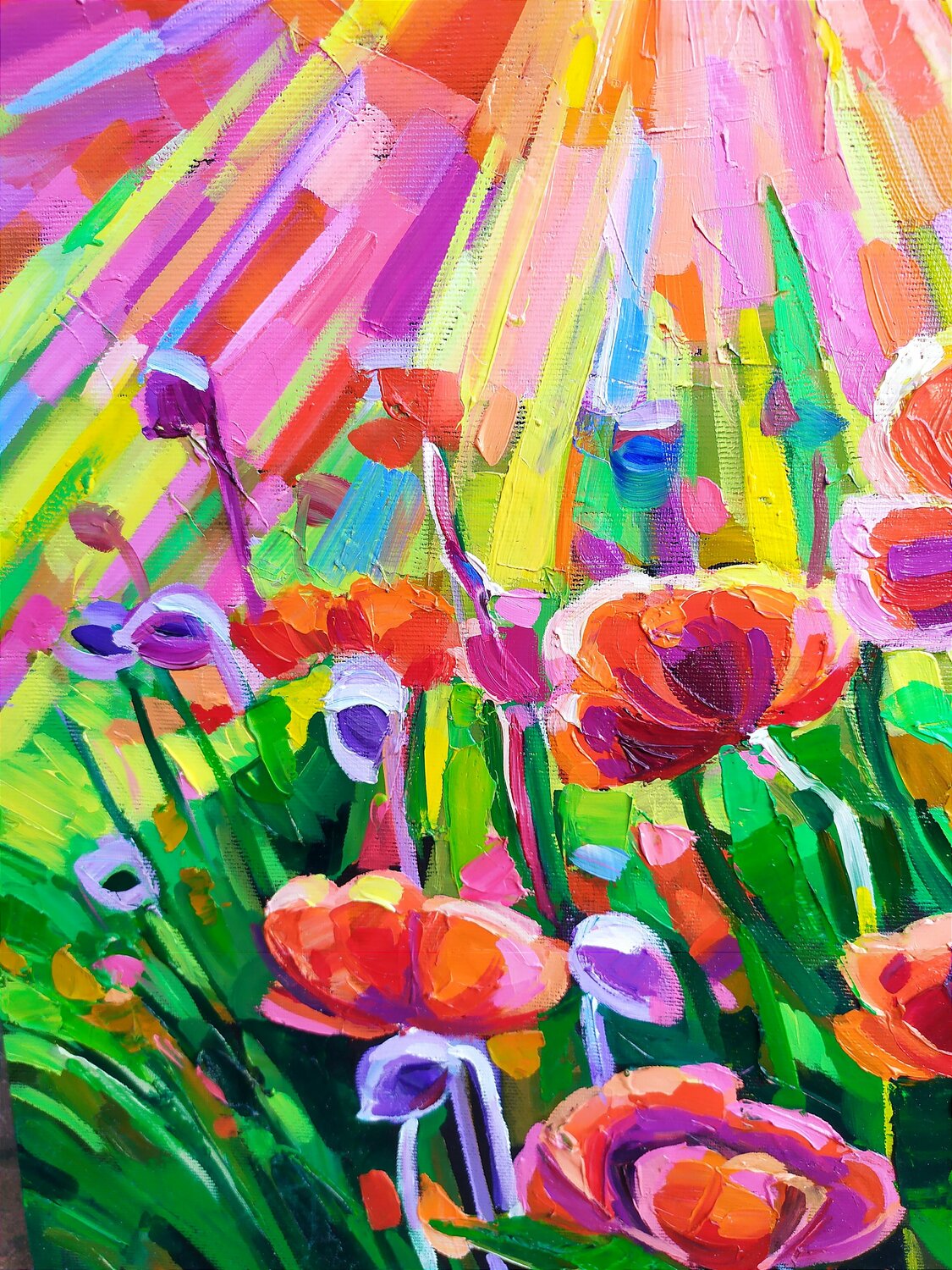 The light that kisses the flowers by Vanya Georgieva (2021) : Painting ...