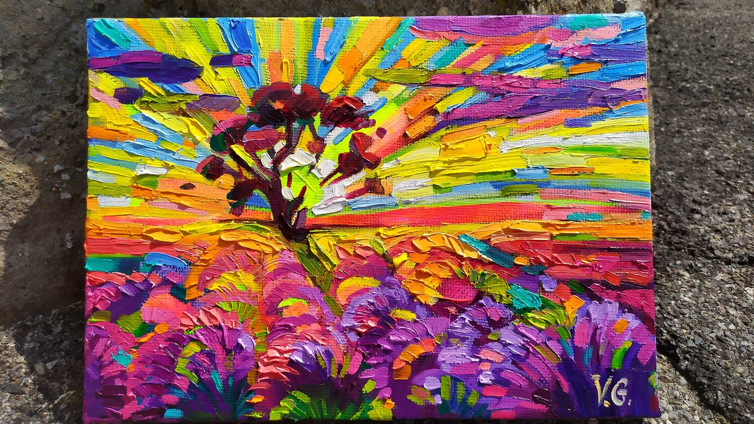 Lavender joy by Vanya Georgieva (2022) : Painting Oil on Canvas - Singulart