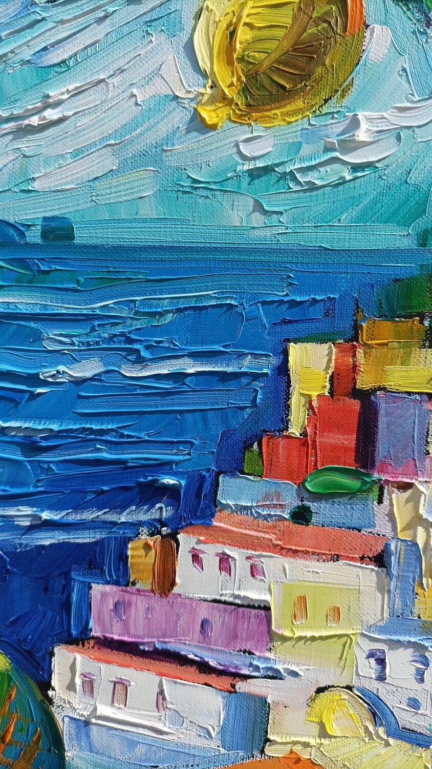 Lemons at Positano by Vanya Georgieva (2023) : Painting Oil on Linen - Singulart