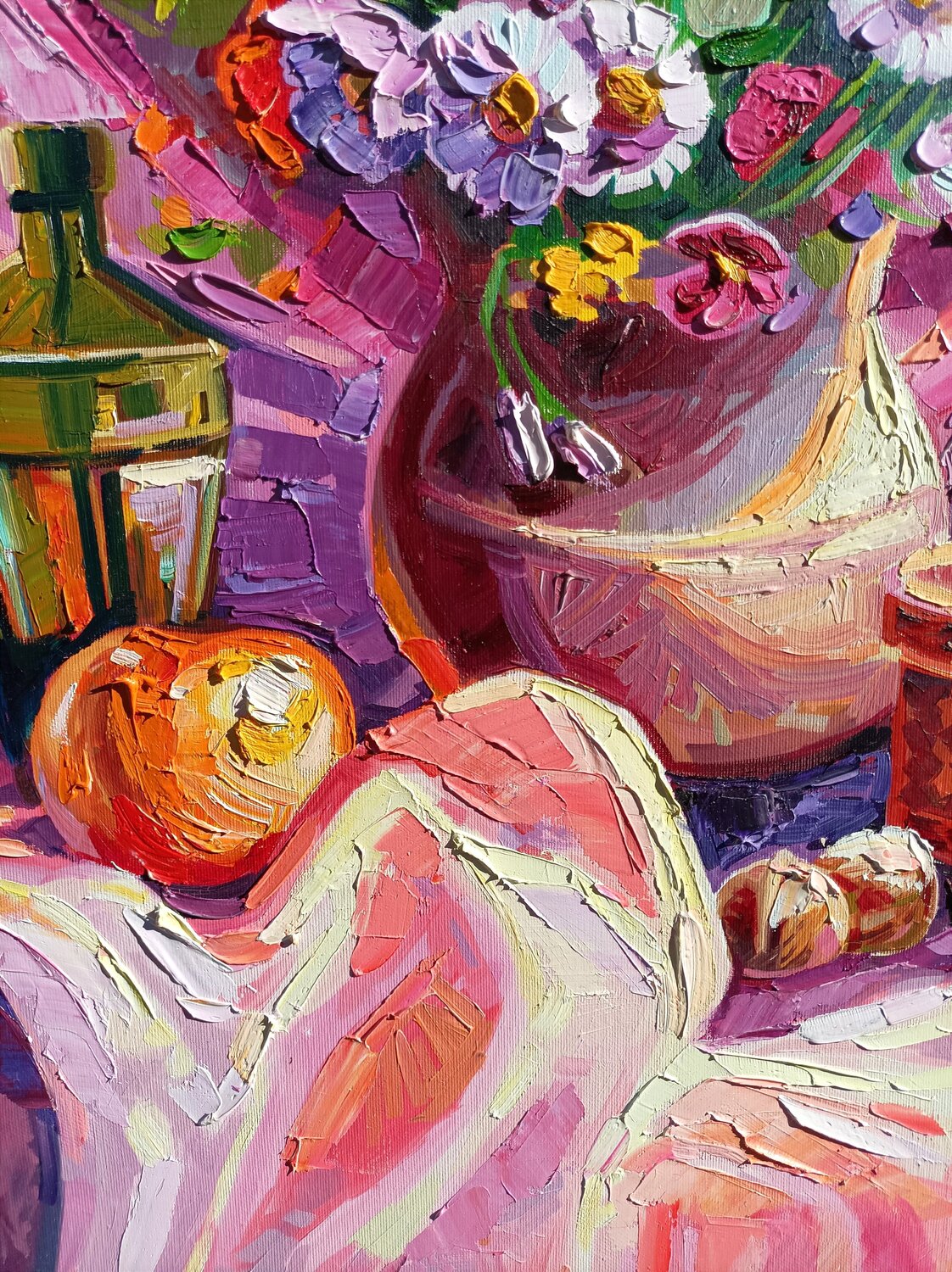 Flowered still Life by Vanya Georgieva (2021) : Painting Oil on Linen ...