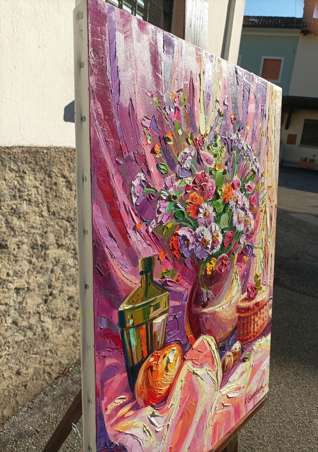 Flowered still Life by Vanya Georgieva (2021) : Painting Oil on Linen ...